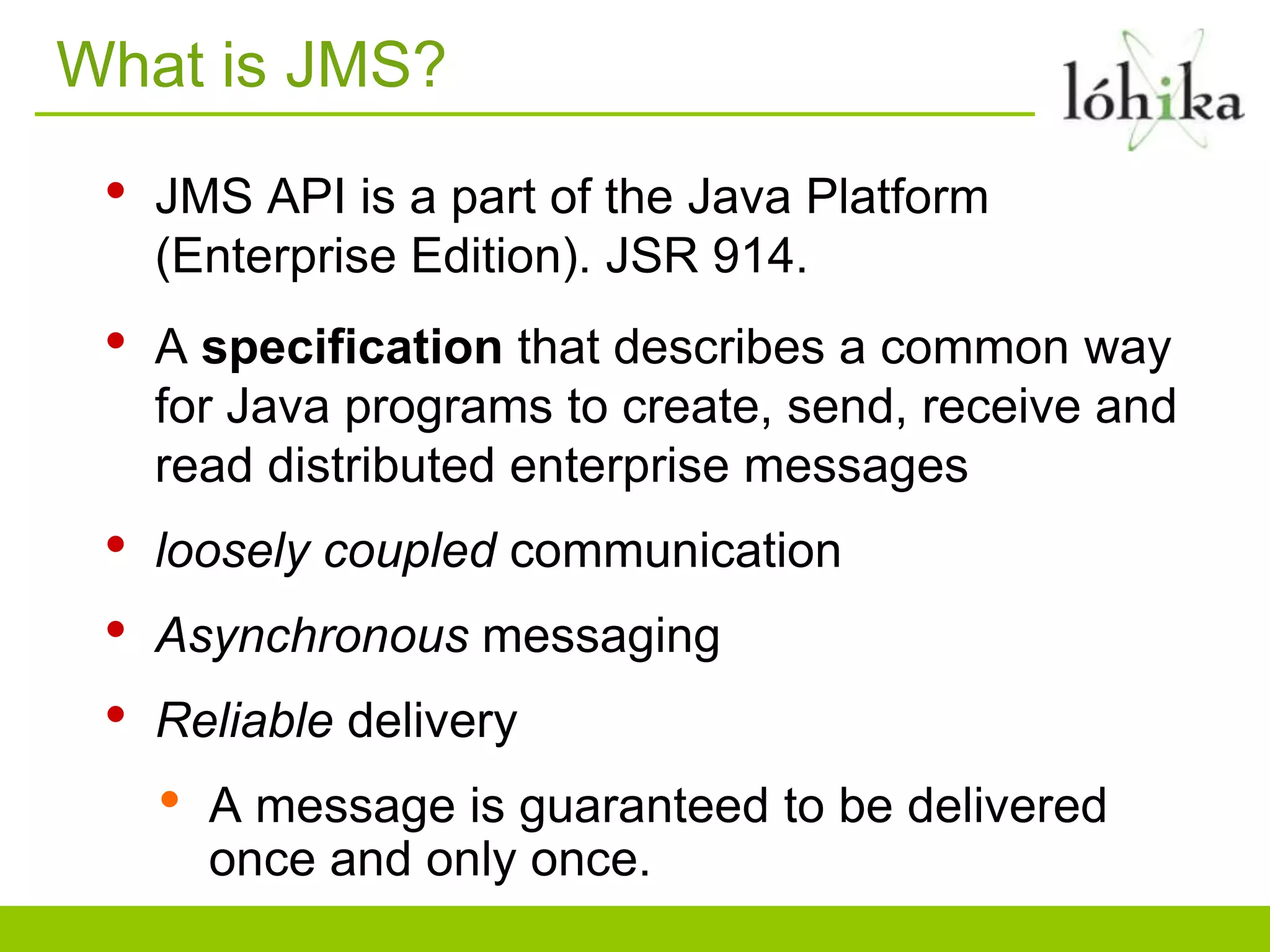 JMS Providers Overview | PPT