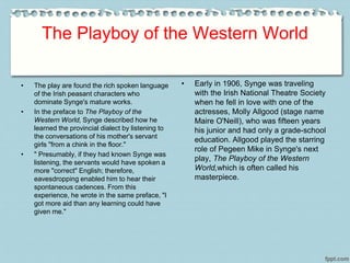 J. M. Synge The Playboy of the Western World | PPTX