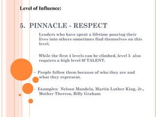Jmt five levels of leadership tlg 2013 | PPT