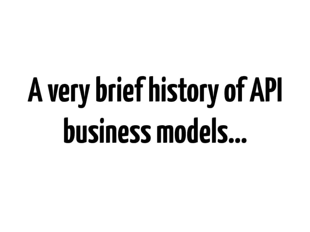 API Business Models | PPT