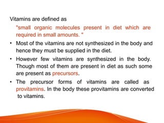 Vitamin - Introduction by Dr.M.Jothimuniyandi | PPT