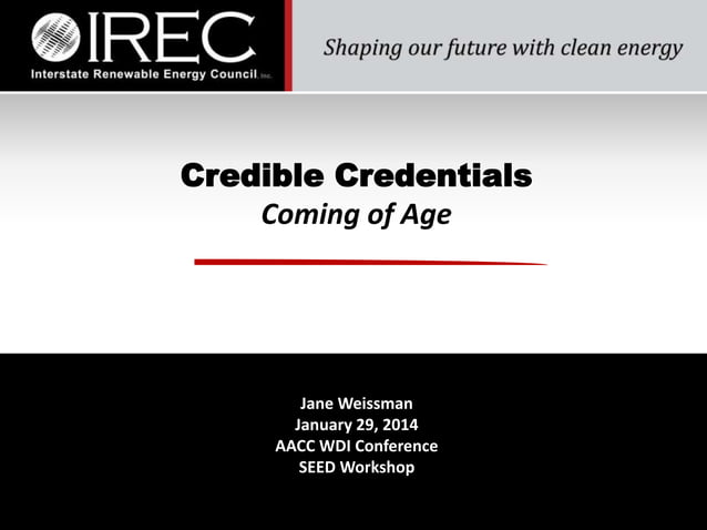 Credible Credentials: Coming of Age | PPTX