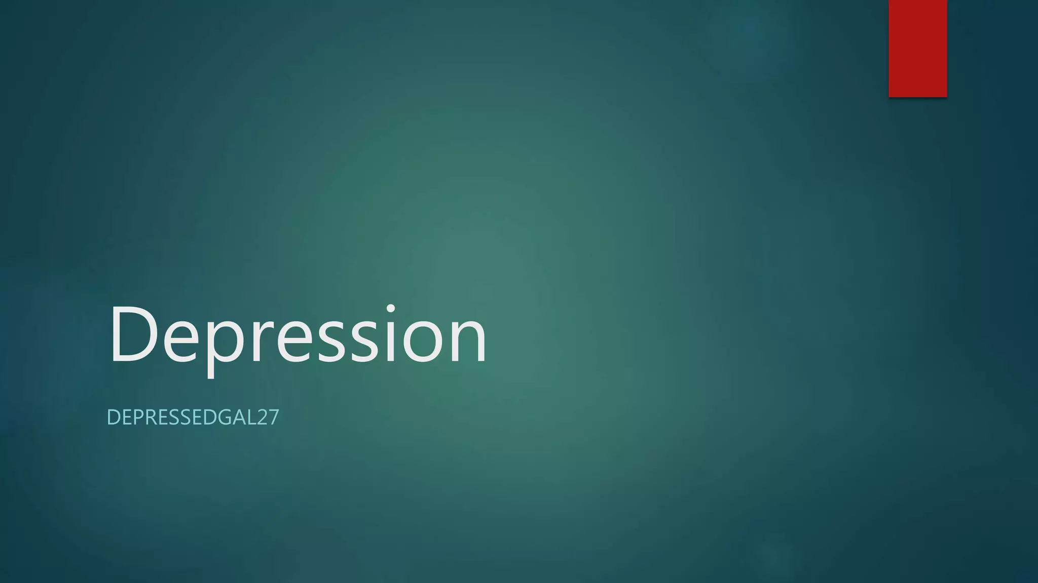 Depression PowerPoint | PPT