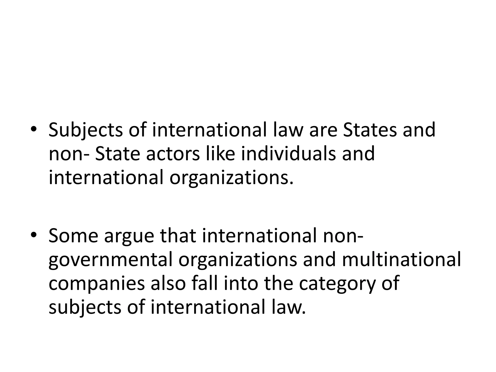 Lecture 7 subjects of international law | PPTX