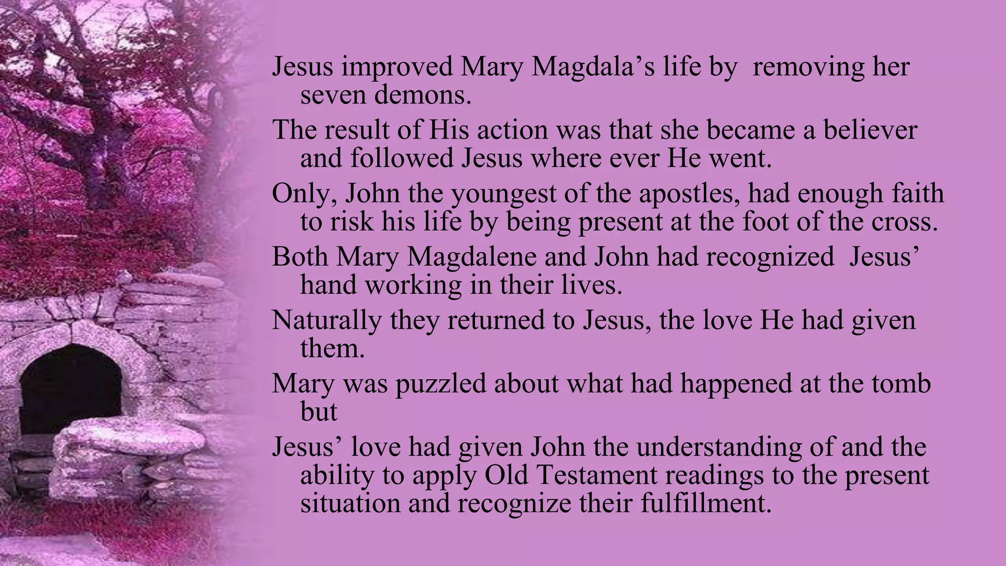 Easter Sunday - Gospel John 20:1–9 - Mary went to the tomb and found it ...