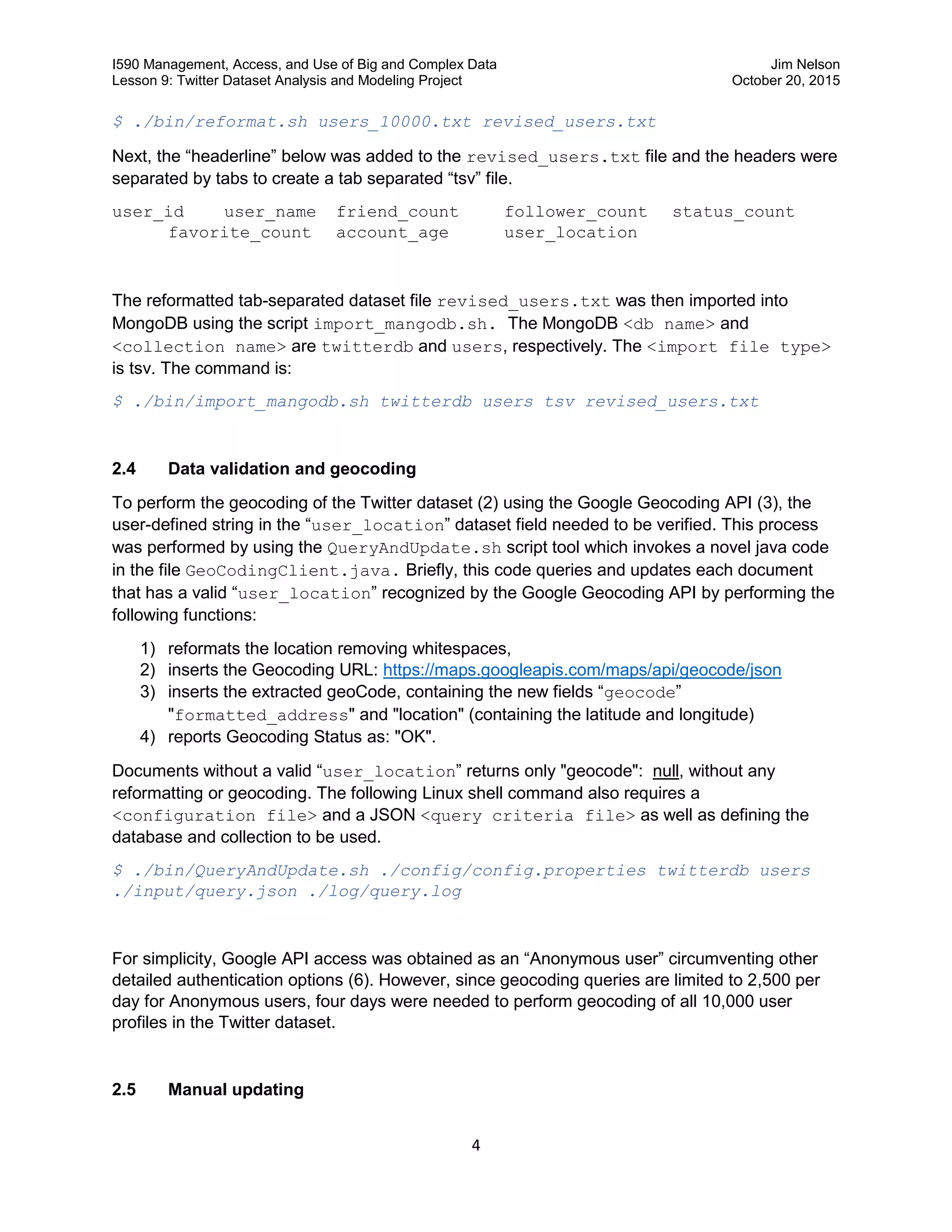 Twitter Dataset Analysis And Geocoding Pdf Web Development Internet