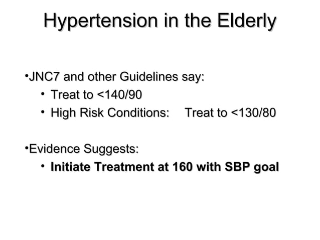 JNC8 Guidelines for Management of Hypertension | PPT