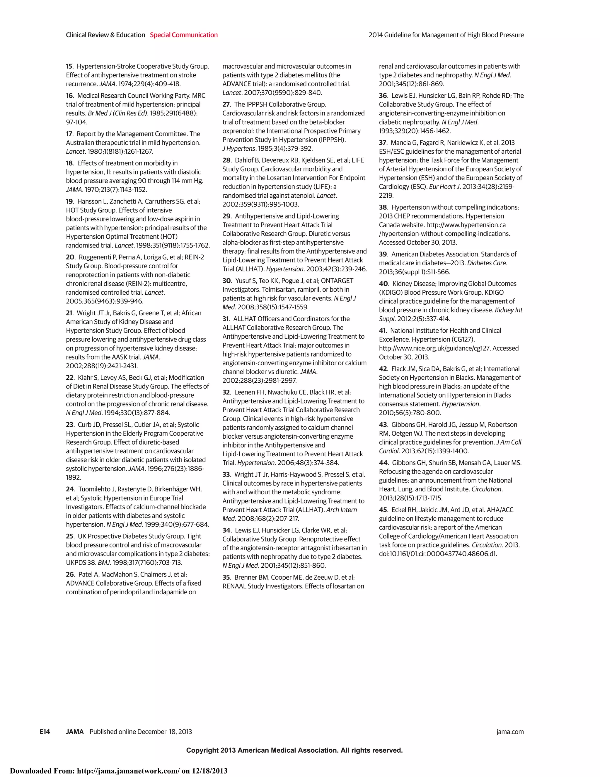 Jnc 8 guidelines for management of high blood pressure: Lets compare ...