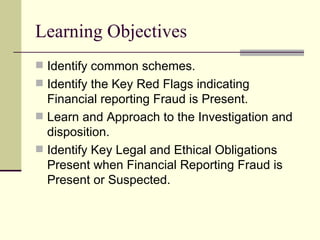 Financial Reporting Fraud Flags | PPT