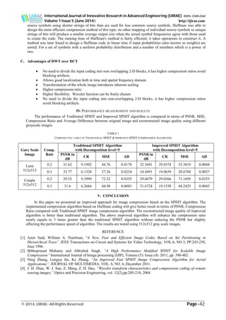 Improvement in Traditional Set Partitioning in Hierarchical Trees (SPIHT) Algorithm for Image ...