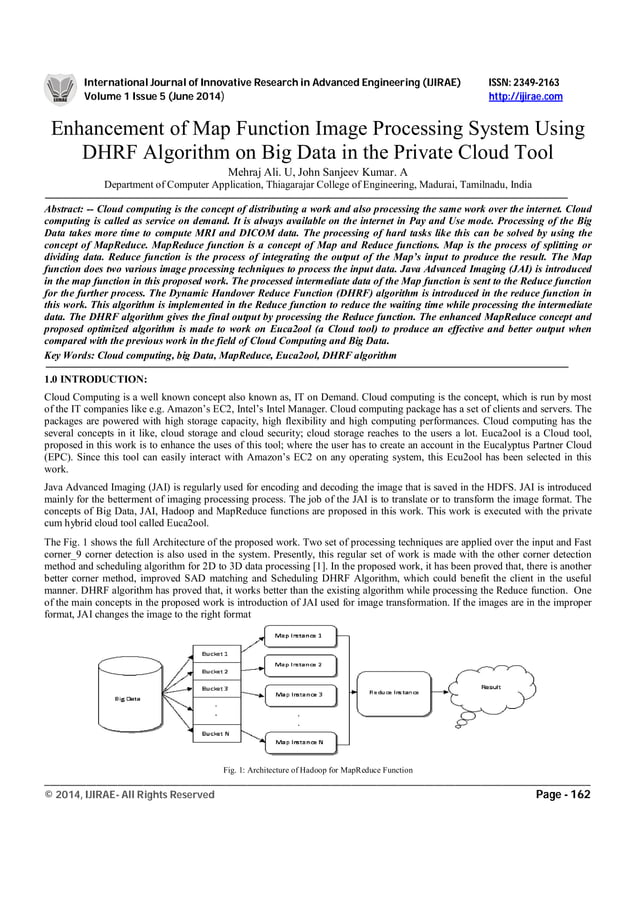 Enhancement of Map Function Image Processing System Using DHRF Algorithm on Big Data in the ...