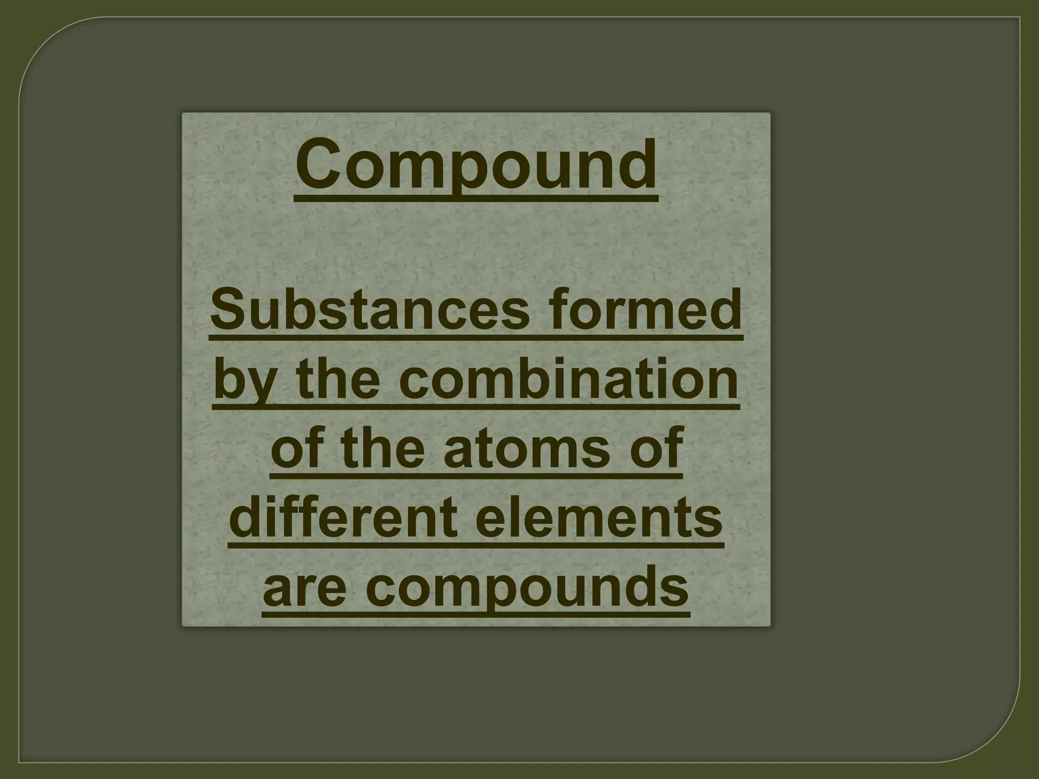elements and compounds | PPT