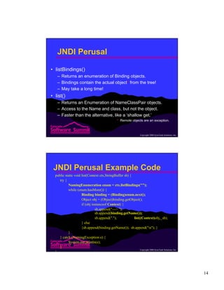 2001: JNDI Its all in the Context | PDF