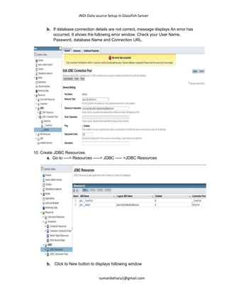 JNDI Data source Setup in Glassfish Server | PDF