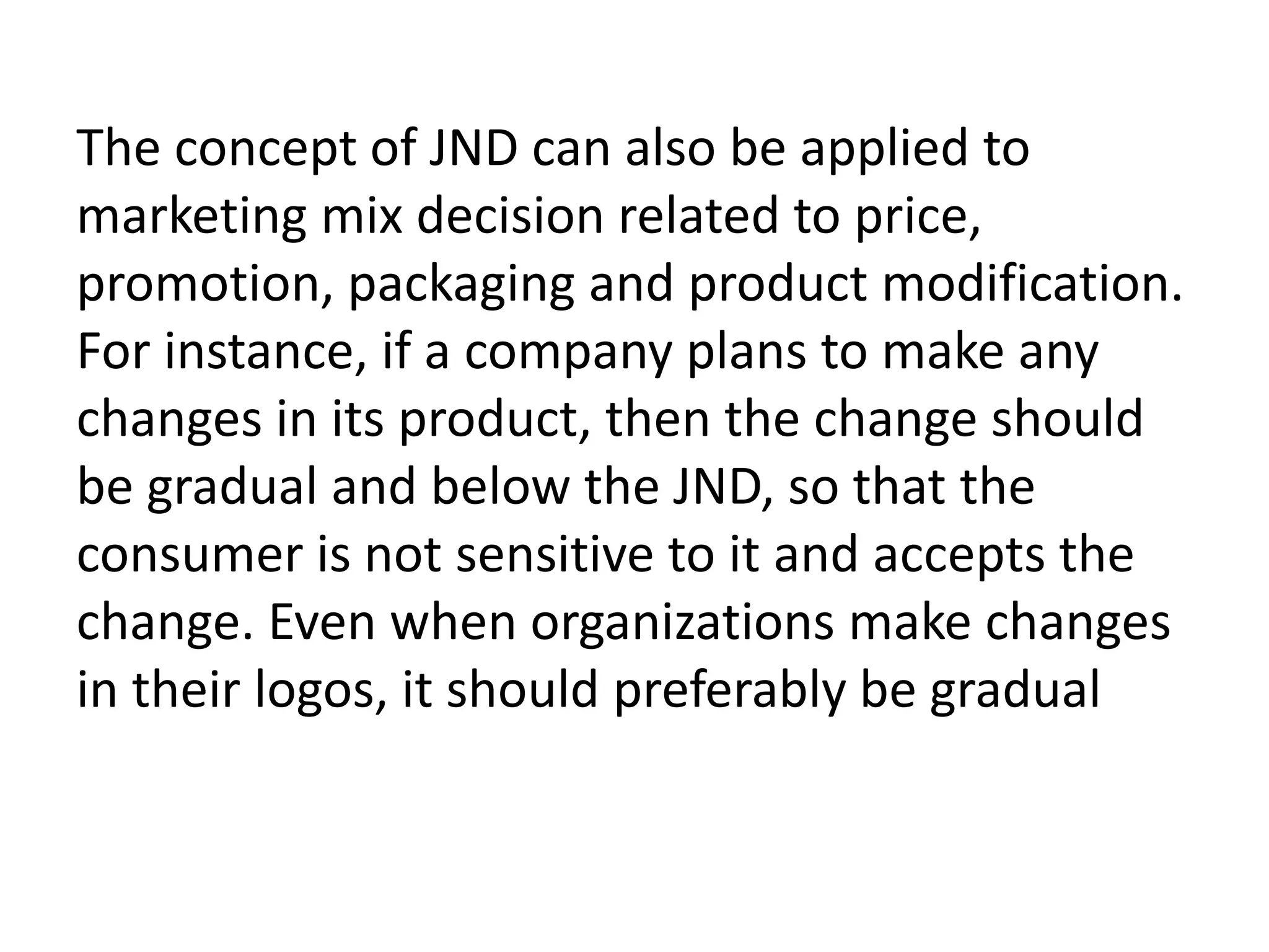 Jnd in marketing consumer behavior | PPTX