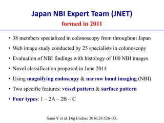 JNET classification of colo rectal polyps | PPTX