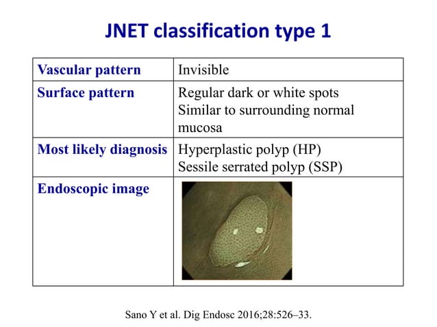 JNET classification of colo rectal polyps | PPTX | Medical Health