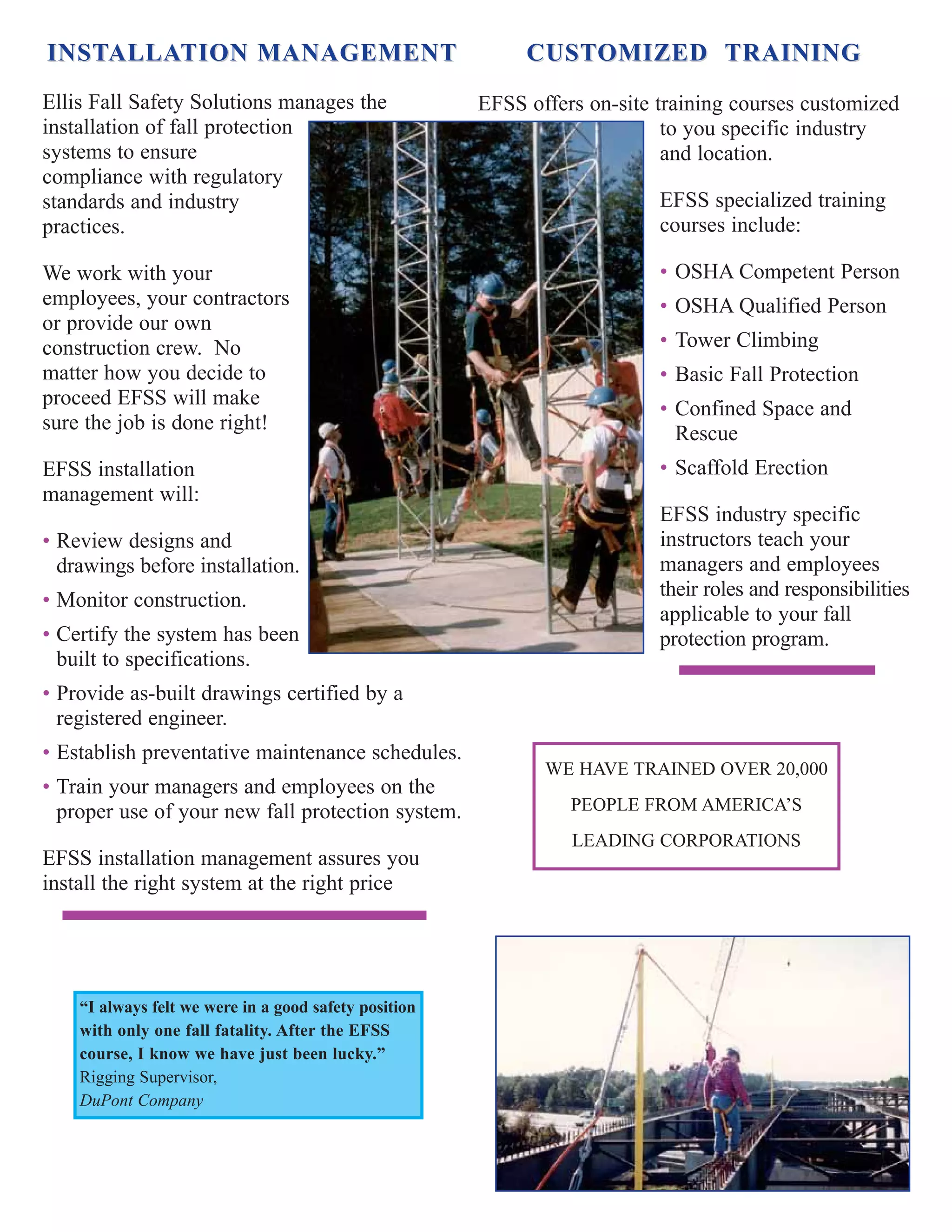 J Nigel Ellis - Ellis Fall Safety Solutions Brochure | PDF