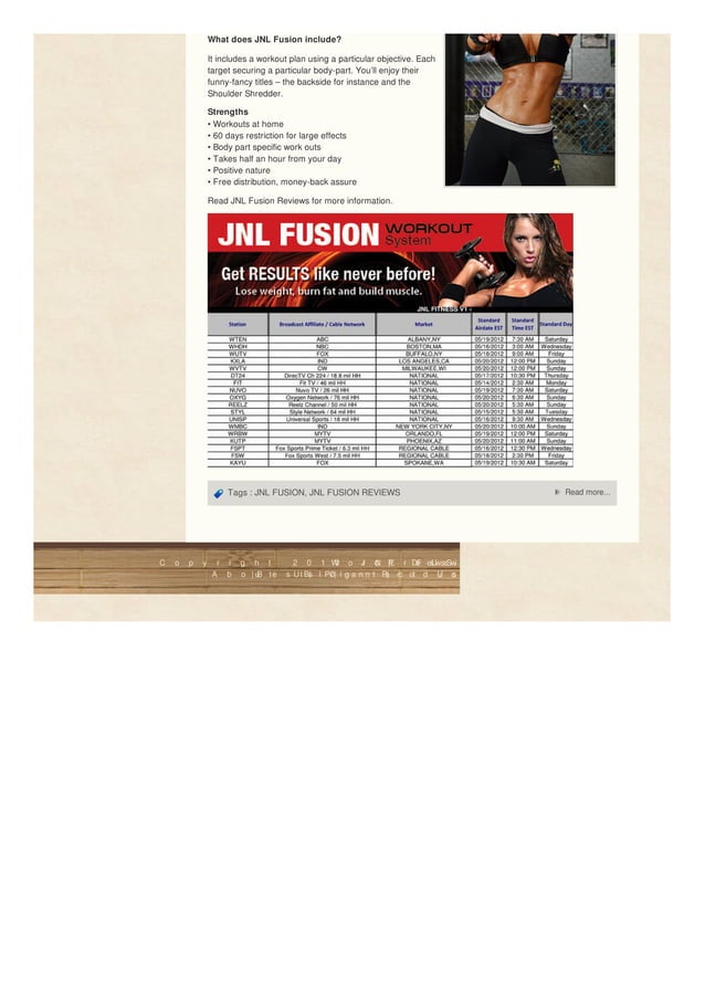 JNL Fusion | PDF | Fitness and Exercise | Healthy Living