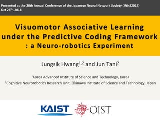 Visuomotor Associative Learning under the Predictive Coding Framework: a Neuro-robotics ...