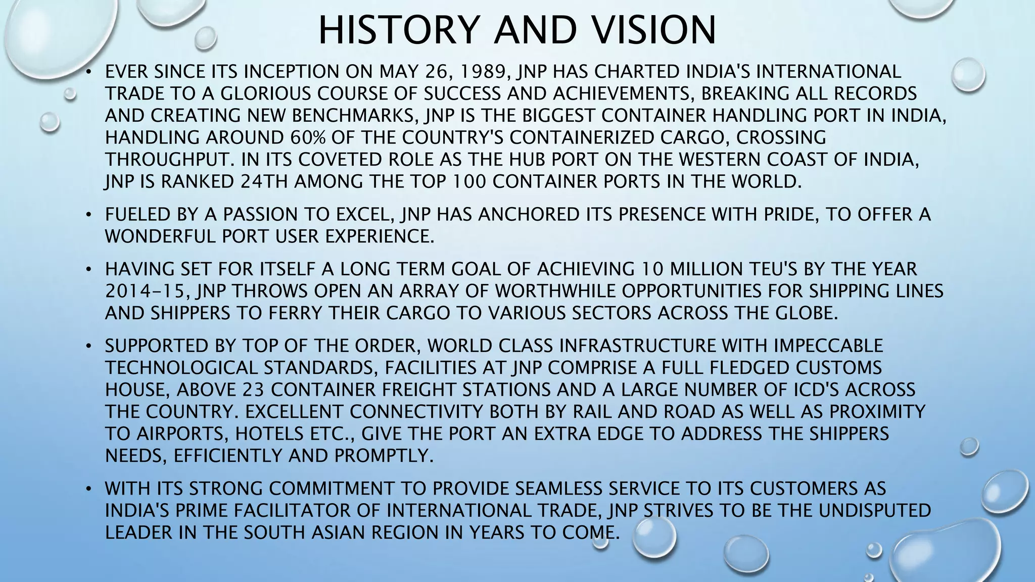 Jawaharlal Nehru Port Trust JNPT | PPTX