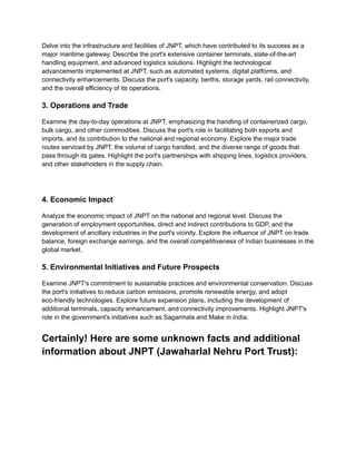 JNPT Port_ India's Gateway to Global Trade.pdf | Logistics and ...