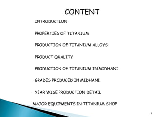 Process technology of titanium products 2003-07 | PPT