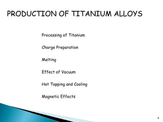 Process technology of titanium products 2003-07 | PPT