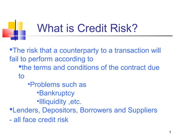 Jntu credit risk-management | PPT