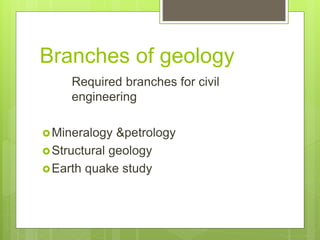 importance of geology in civil | PPTX