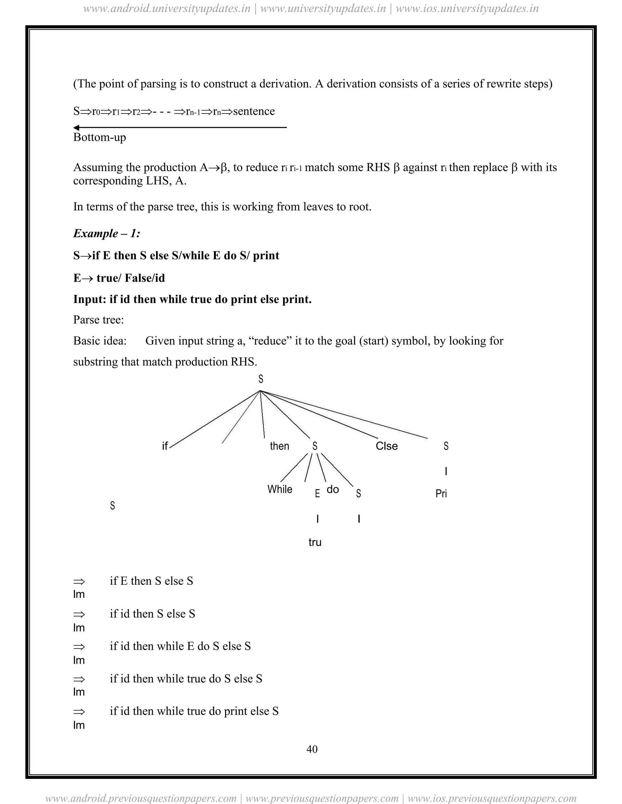 JNTUA COMPILER DESIGN Notes.pdf,for all units | PDF
