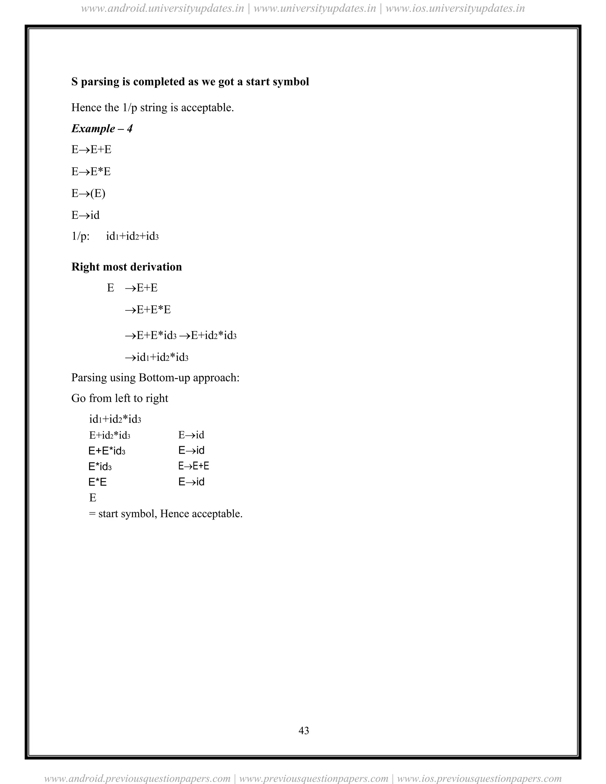 JNTUA COMPILER DESIGN Notes.pdf,for all units | PDF