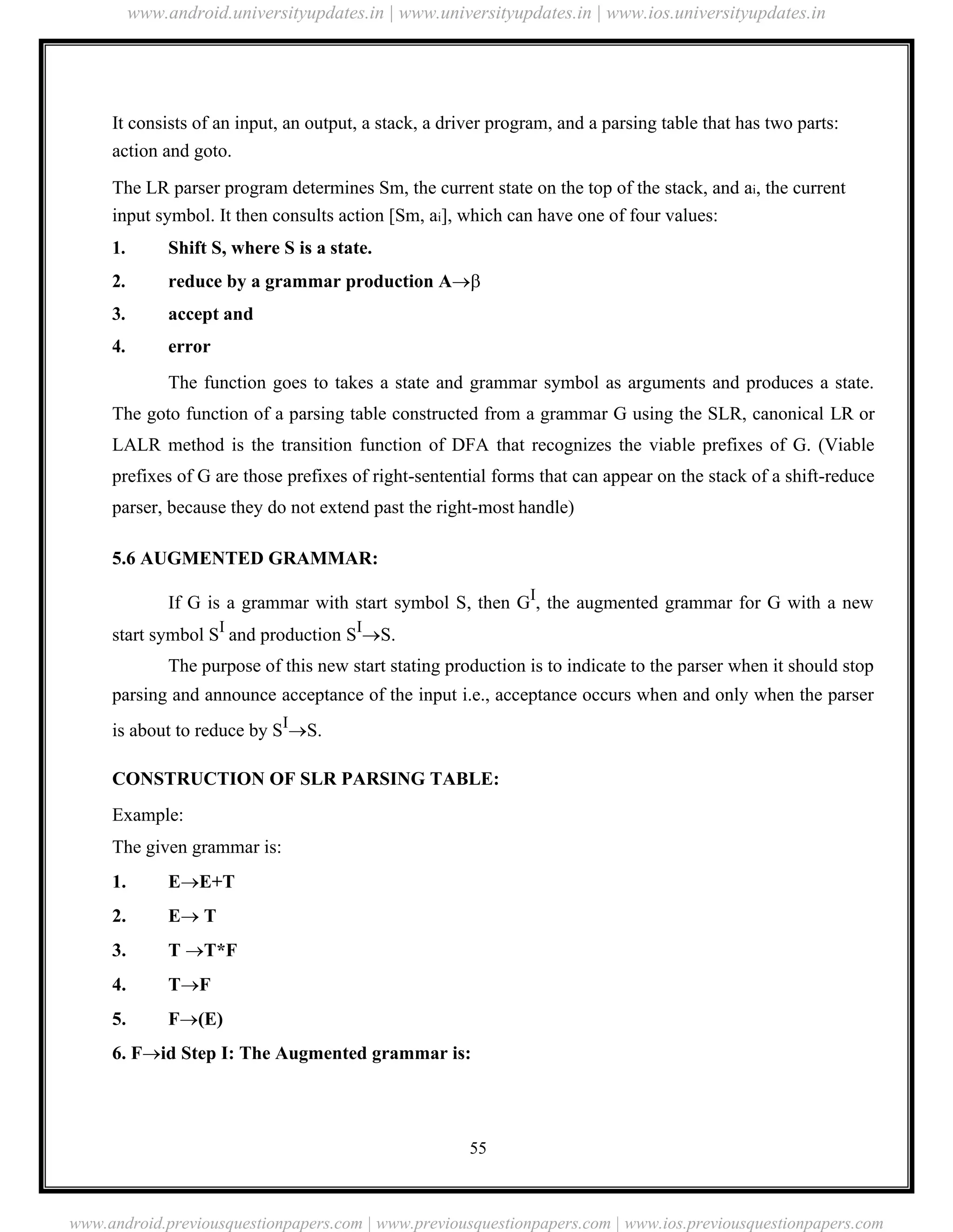 JNTUA COMPILER DESIGN Notes.pdf,for all units | PDF