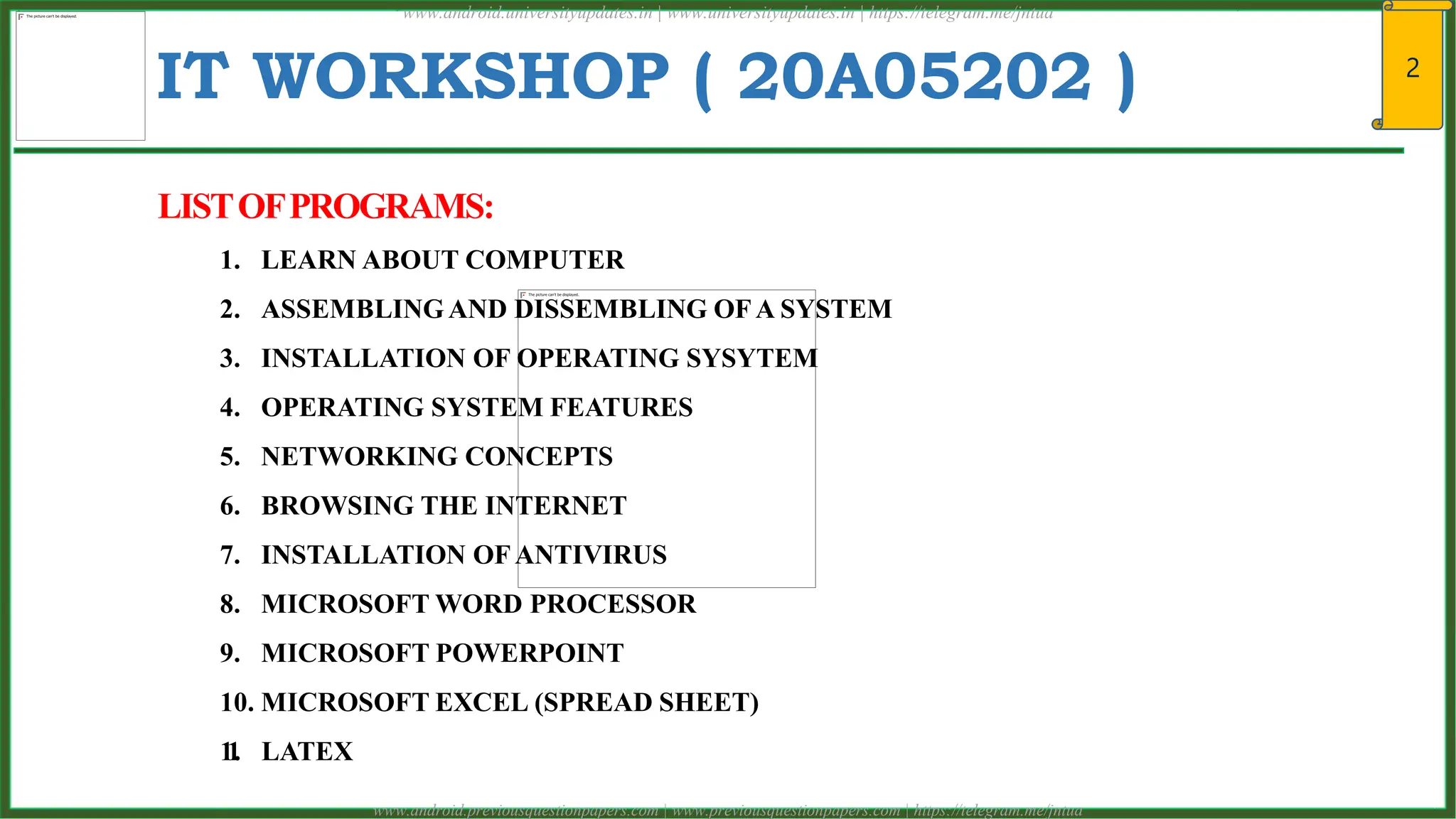 JNTUA IT Workshop Lab presentation - PPT.pdf JNTUA IT Workshop Lab presentation - PPT.pdf