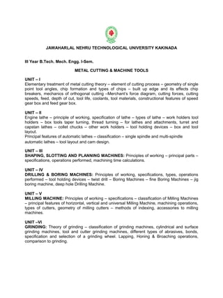 Jntuk dap-b.tech(mechanical engineering)- syllabus of b.tech iii year ...