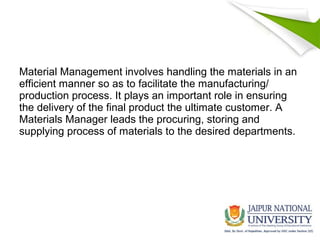 Dual Degree - MBA in Material Management | PPT