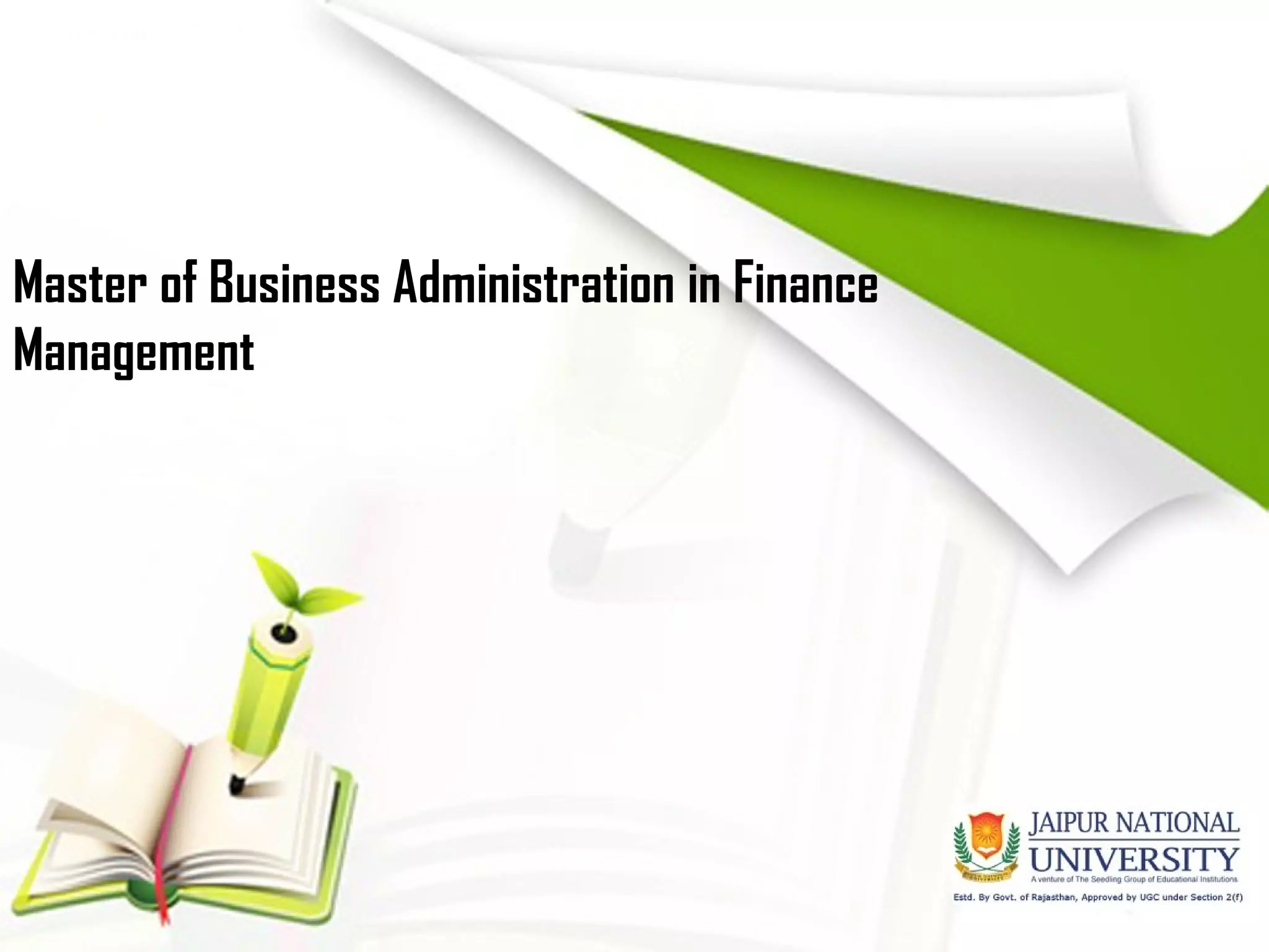 MBA in Finance Management | PPT