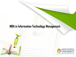 MBA in Information Technology Management | PPT | Business ...
