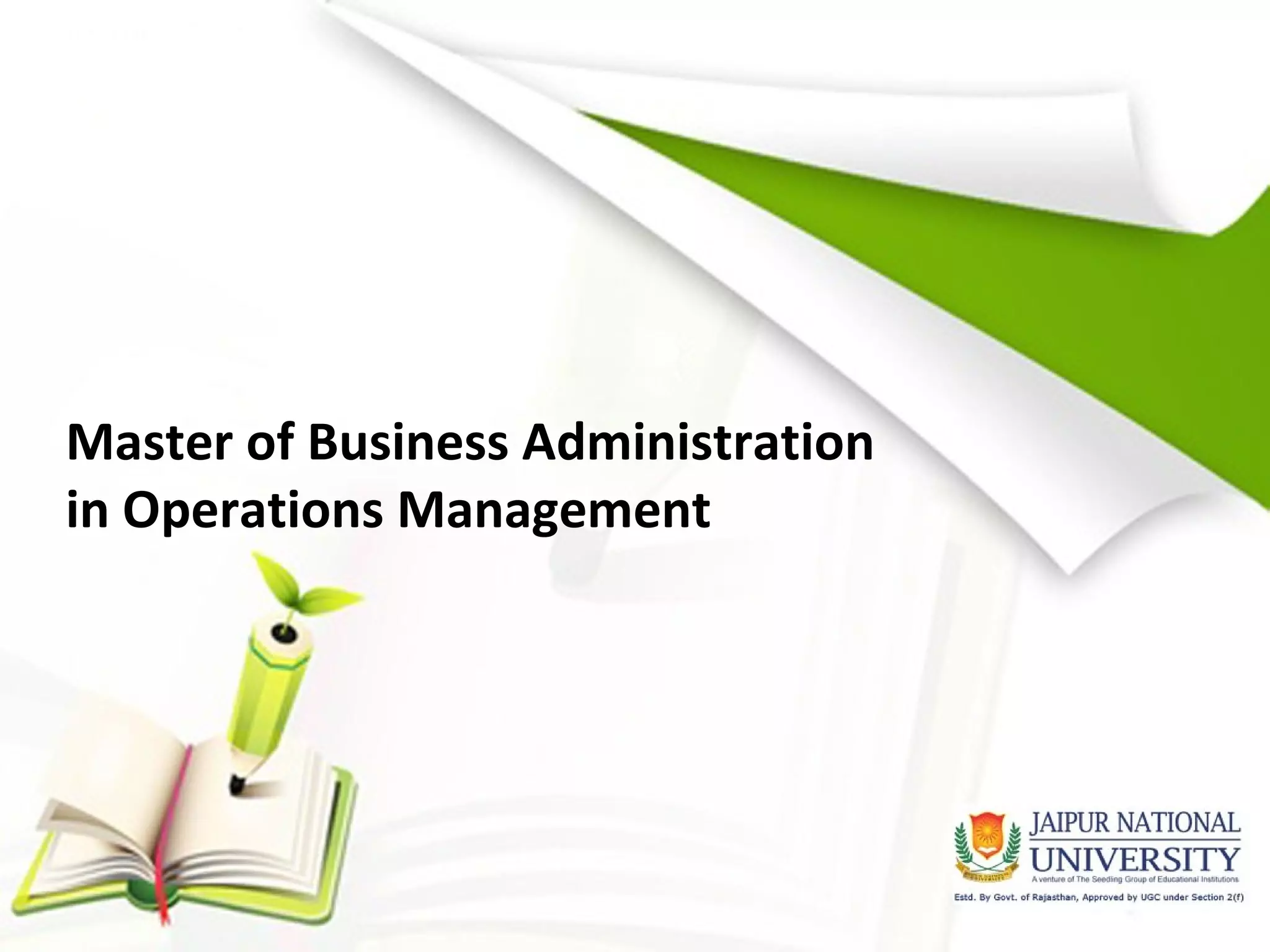 MBA in Operations Management | PPT