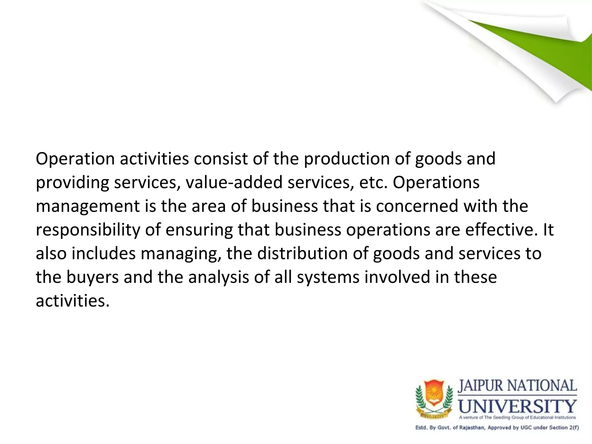 MBA in Operations Management | PPT