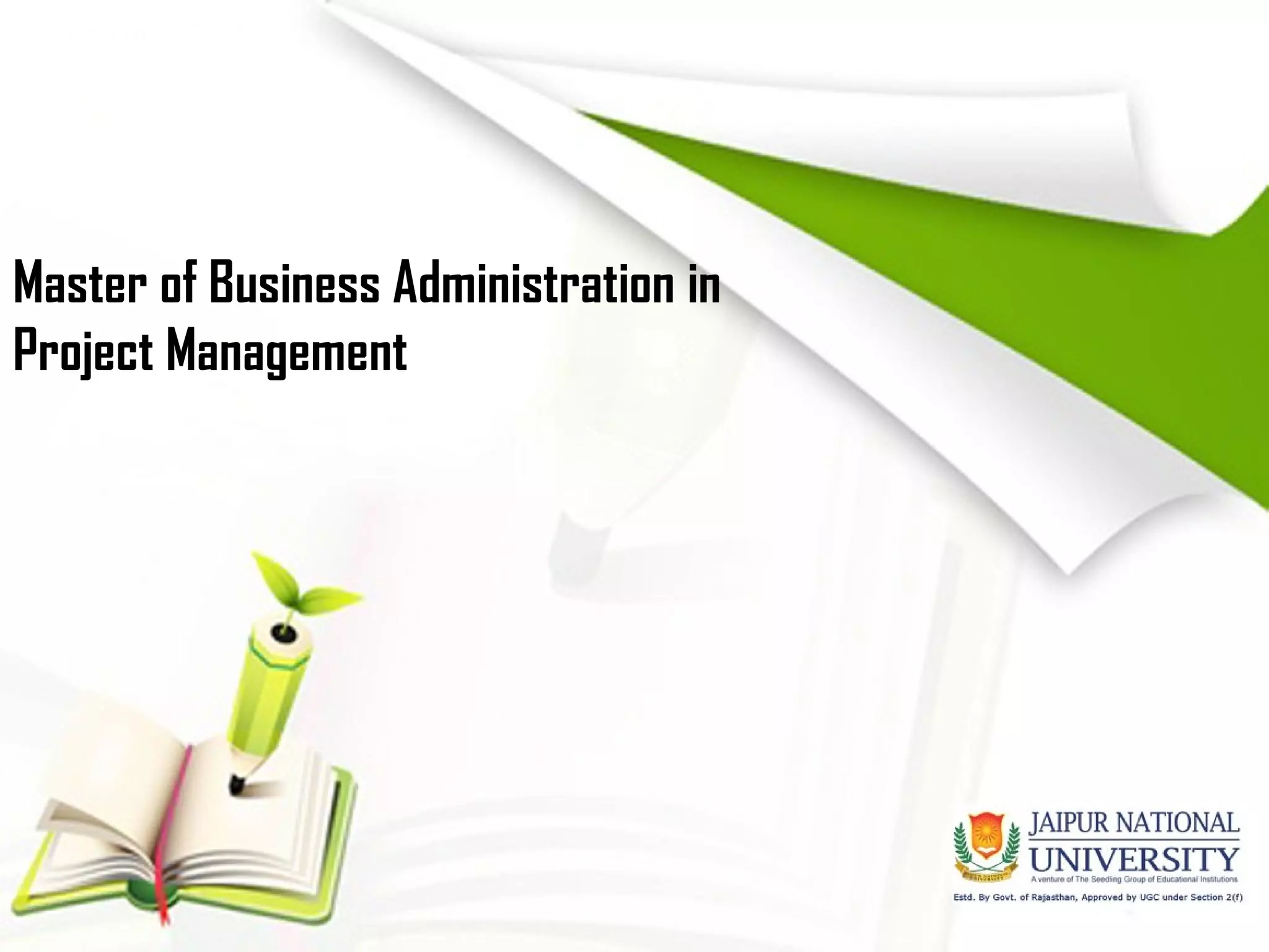 MBA In Project Management PPT Free Download