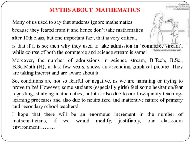 Teaching and Learning in mathematics | PPT