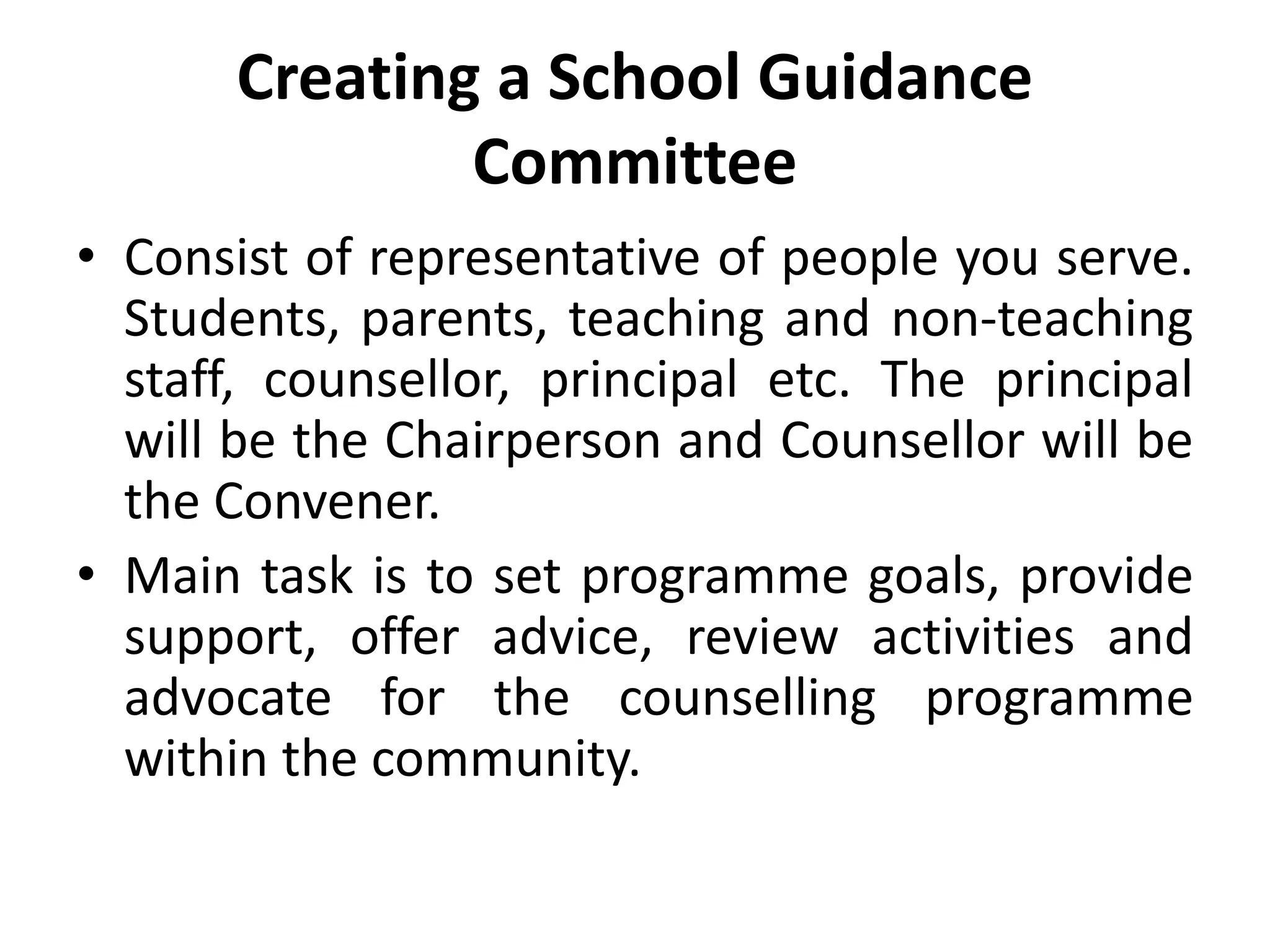 Planning and Implementing Guidance Programme in Schools | PPTX