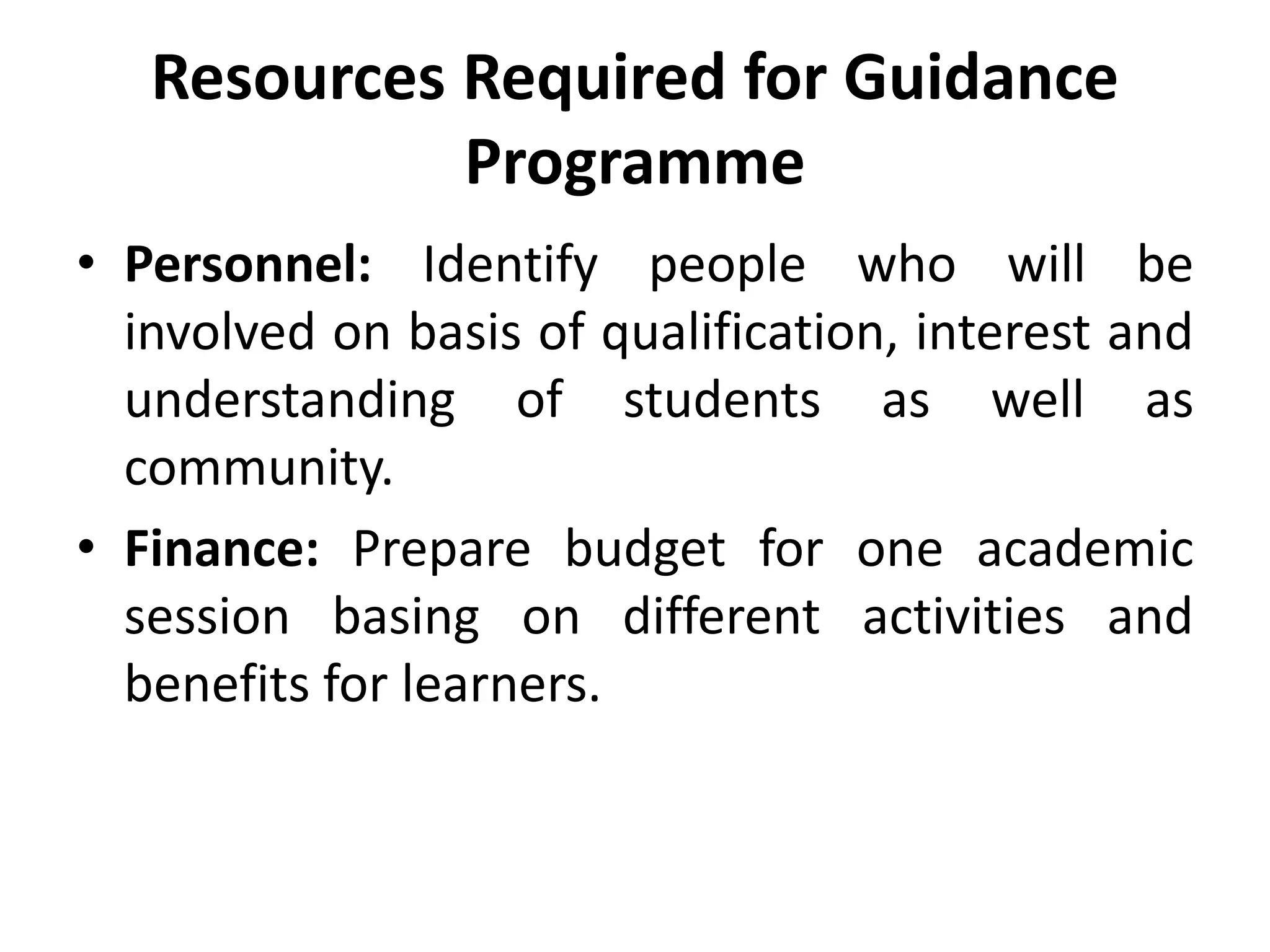 Planning and Implementing Guidance Programme in Schools | PPTX