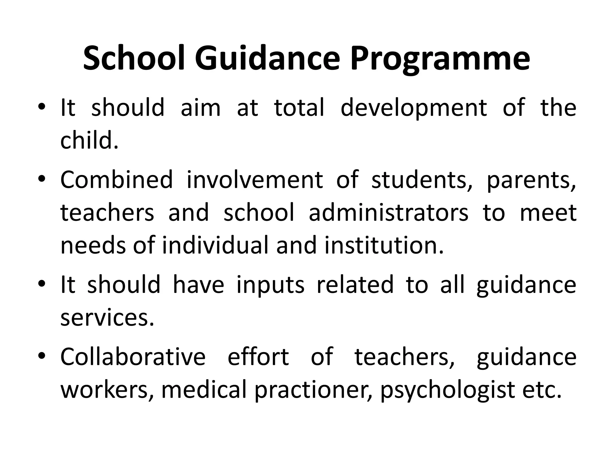 Planning and Implementing Guidance Programme in Schools | PPTX