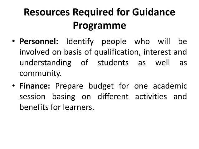 Planning and Implementing Guidance Programme in Schools | PPTX