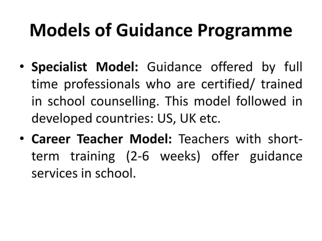 Planning and Implementing Guidance Programme in Schools | PPTX