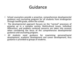 Planning and Implementing Guidance Programme in Schools | PPTX