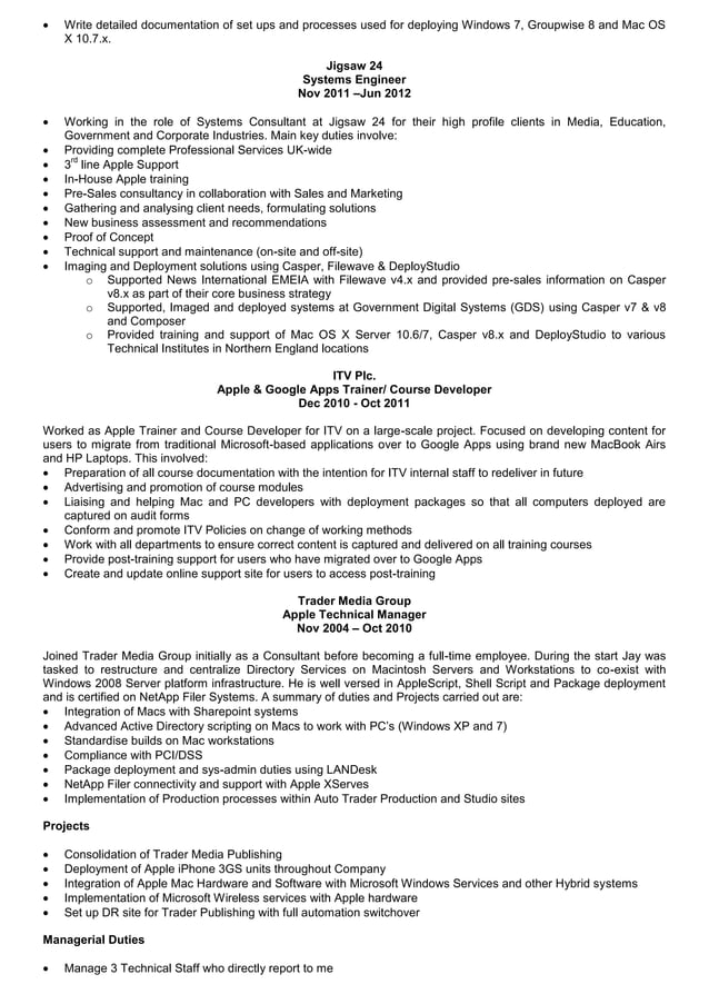 Jay's CV - 2013 | PDF