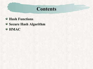 Hash mac algorithms | PPT